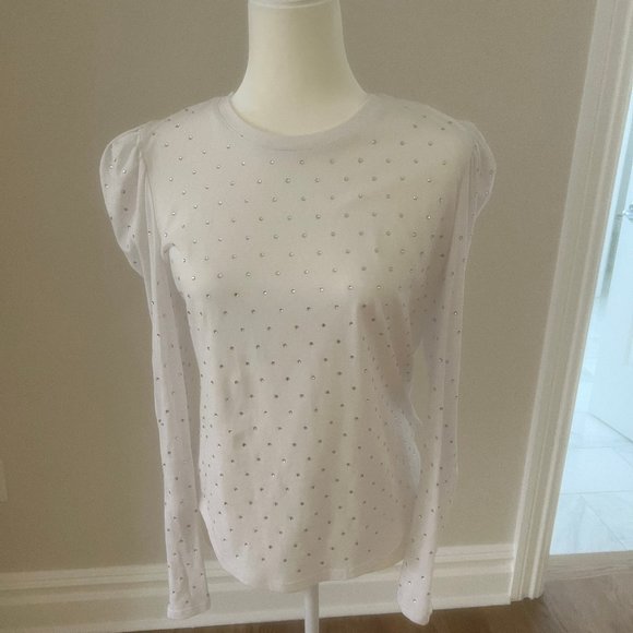 Generation Love | Tops | Generation Love Crystal Embellished Puff ...